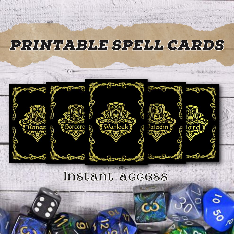 1,200 D&D Spell Cards Mega Bundle – The Noname Nerd