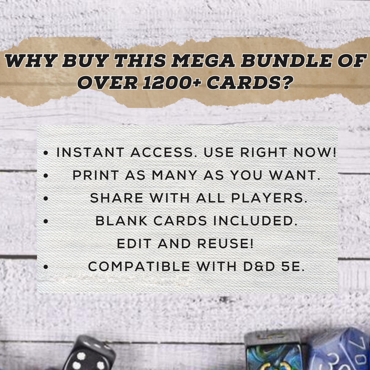 1,200 D&D Spell Cards Mega Bundle – The Noname Nerd